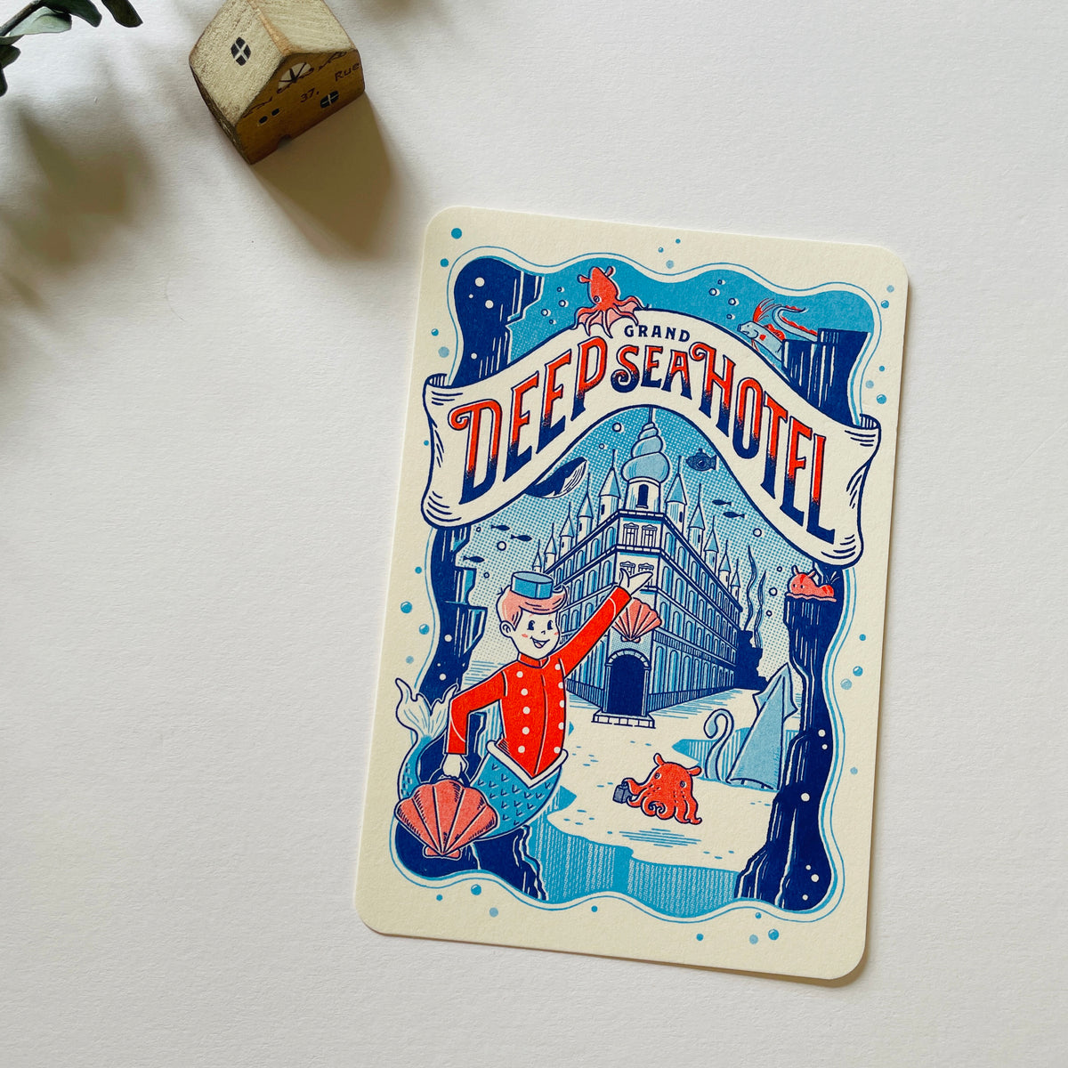 OB1 Retro Postcard - Grand Deep Sea Hotel – niconeco zakkaya