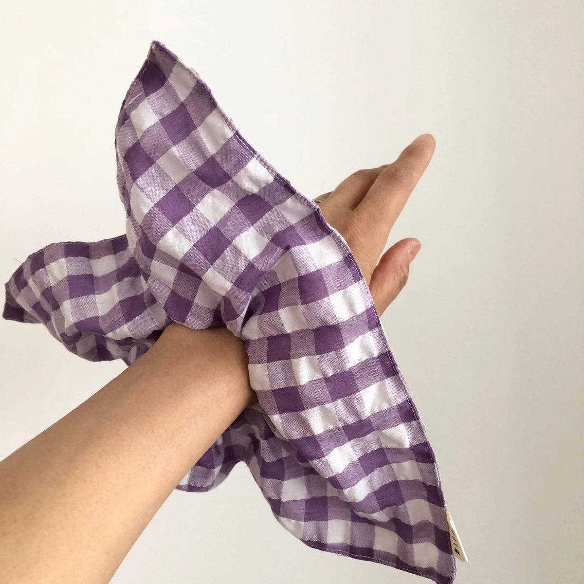 Billy Bamboo - Gingham Diamond Scrunchies Bright Lavender – niconeco zakkaya
