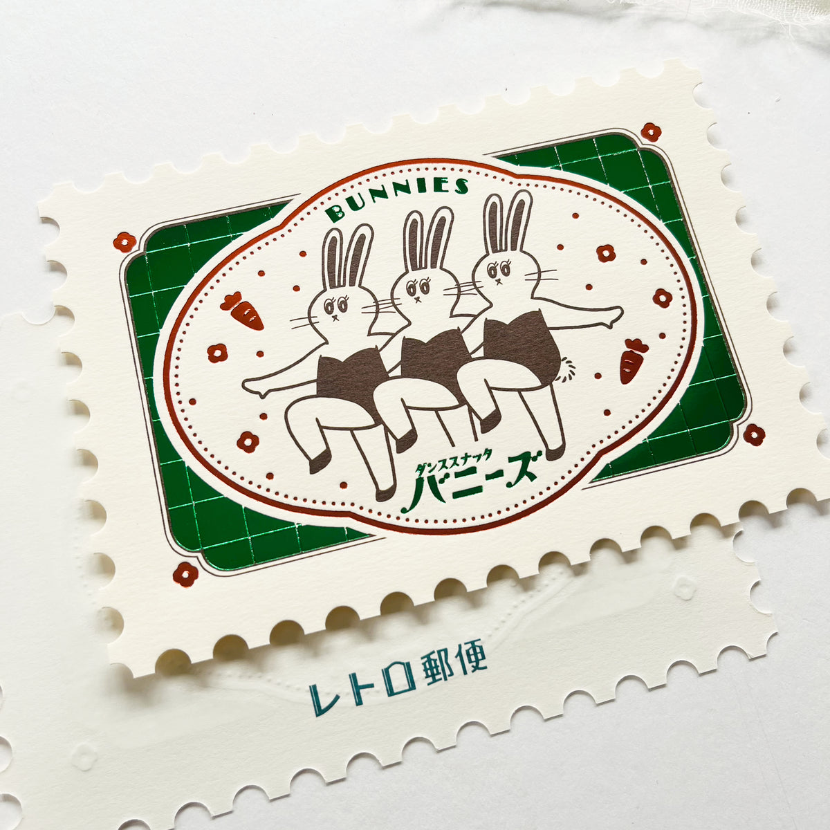 OB1 x Rokkaku Foil Postcard - Bunnies – niconeco zakkaya