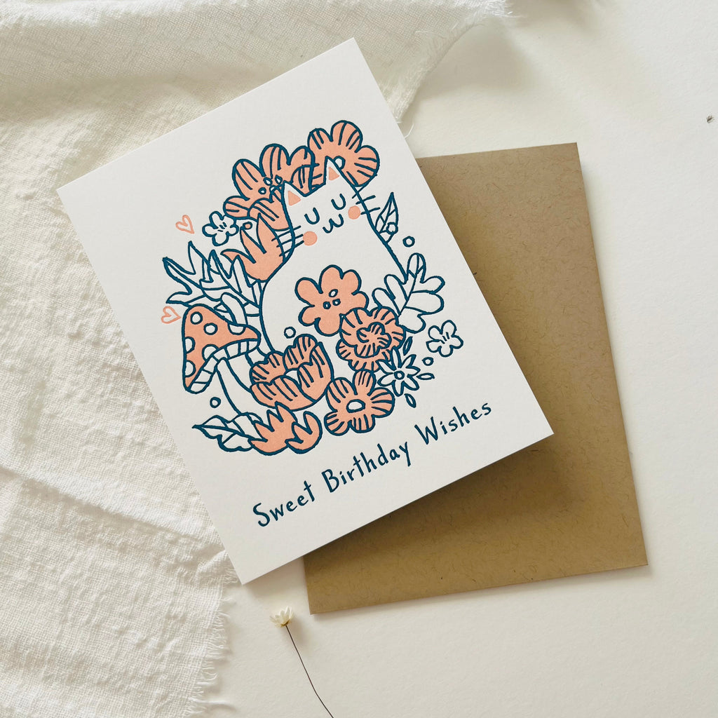 Fugu Fugu Press - Sweet Birthday Cat Card – niconeco zakkaya
