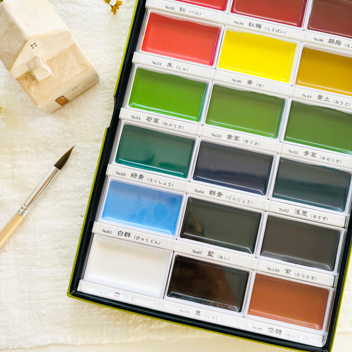 KURETAKE Gansai Tambi 18 Color Palette – niconeco zakkaya