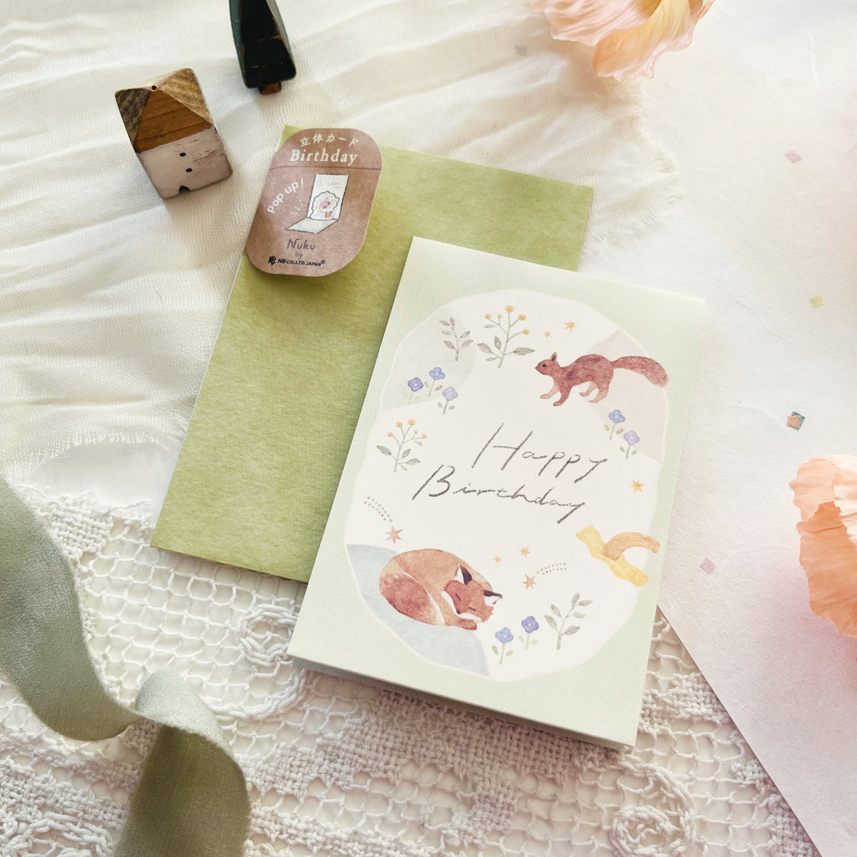 Awairo Mini 3-D Birthday Card - Moon and Stars – niconeco zakkaya