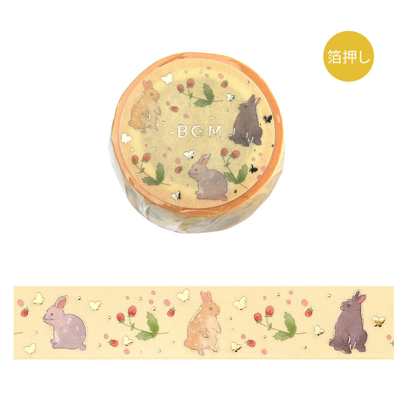 BGM Rabbit Country Series Washi Tape - Raspberry – niconeco zakkaya