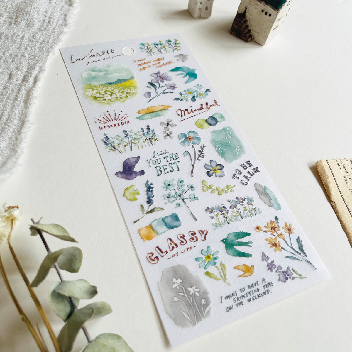 Mindwave Warble Sticker Sheet - Blue Green – niconeco zakkaya