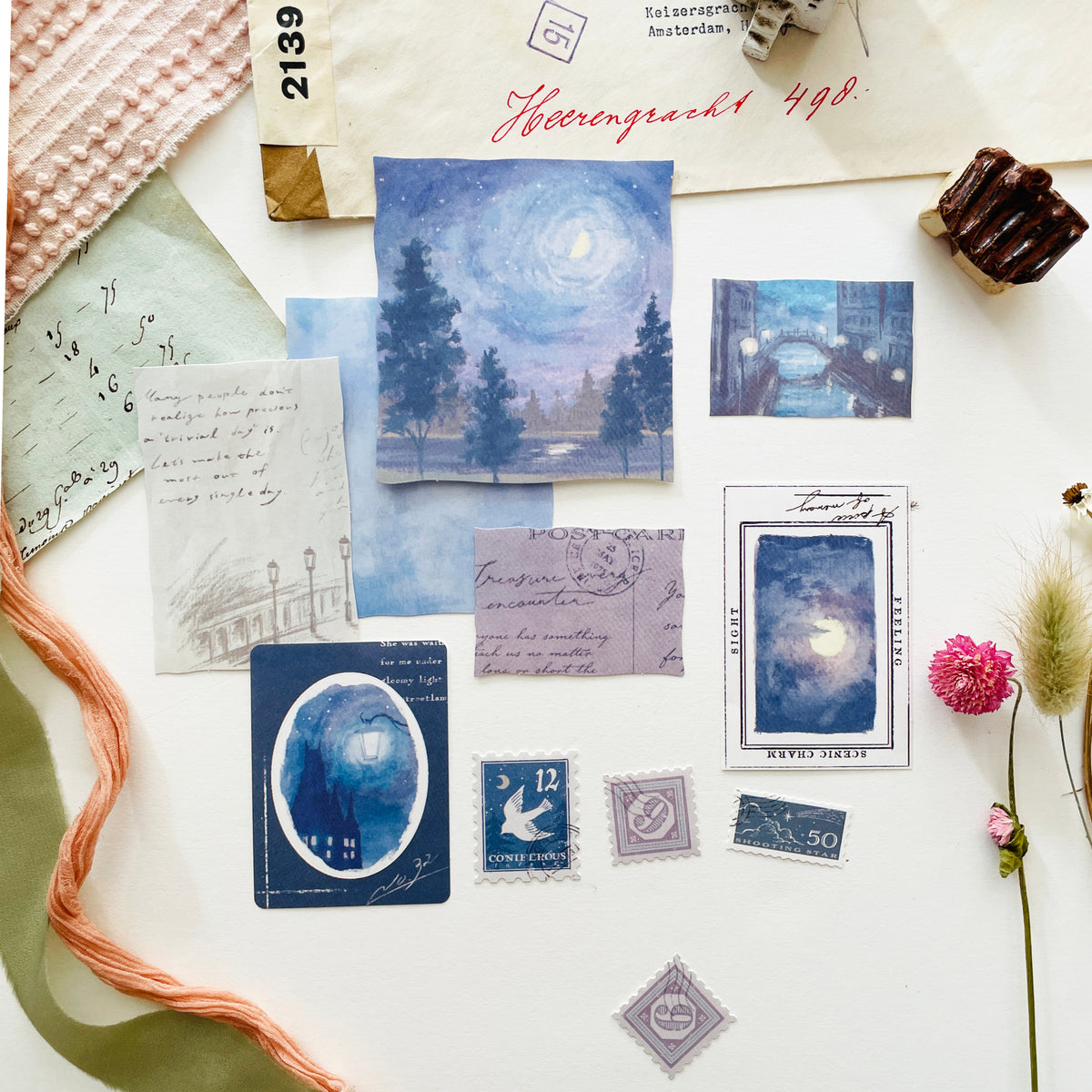 Mindwave Landscape Flake Stickers - Moonlight – niconeco zakkaya