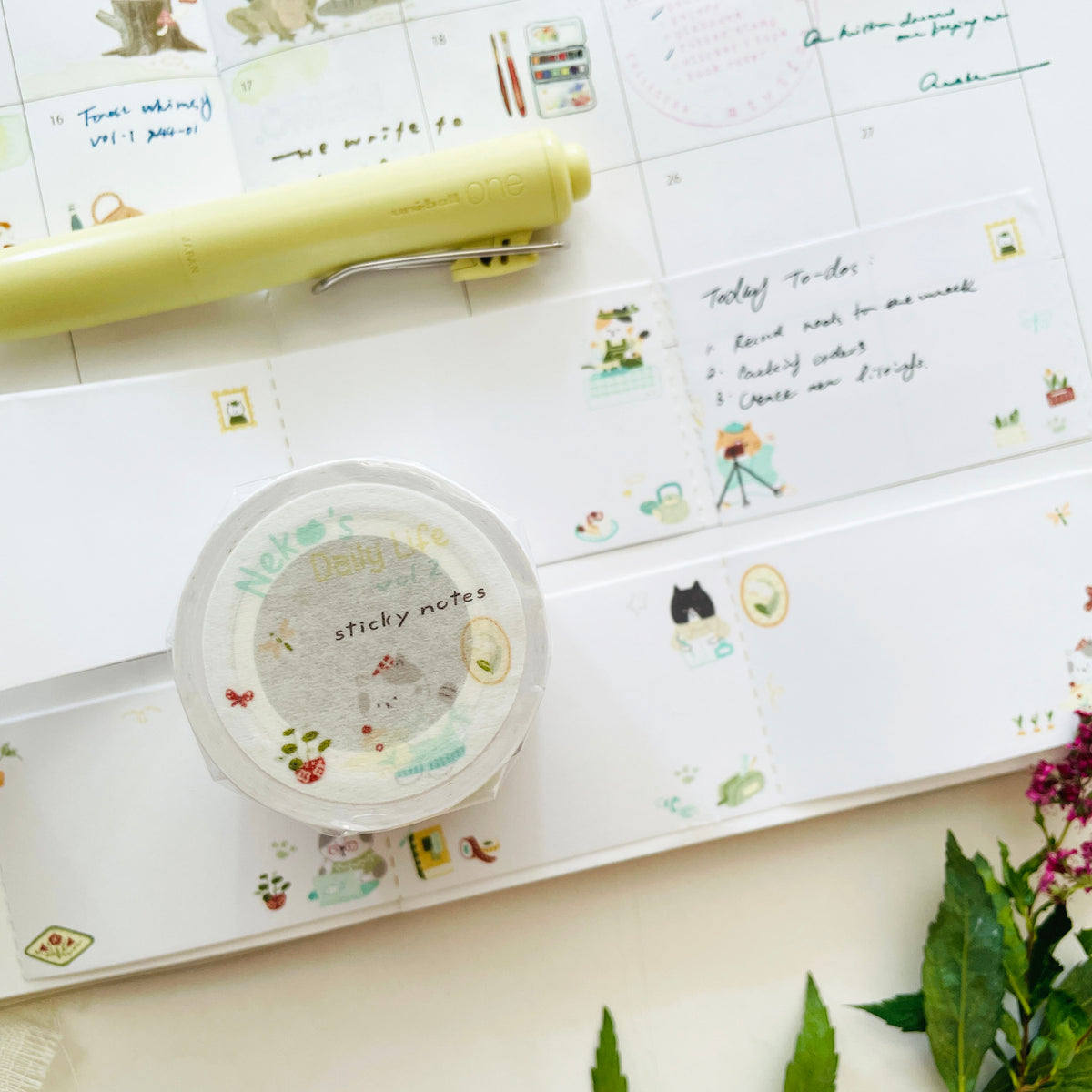 Neko's Daily Life Perforated Sticky Notes Vol.2 – niconeco zakkaya