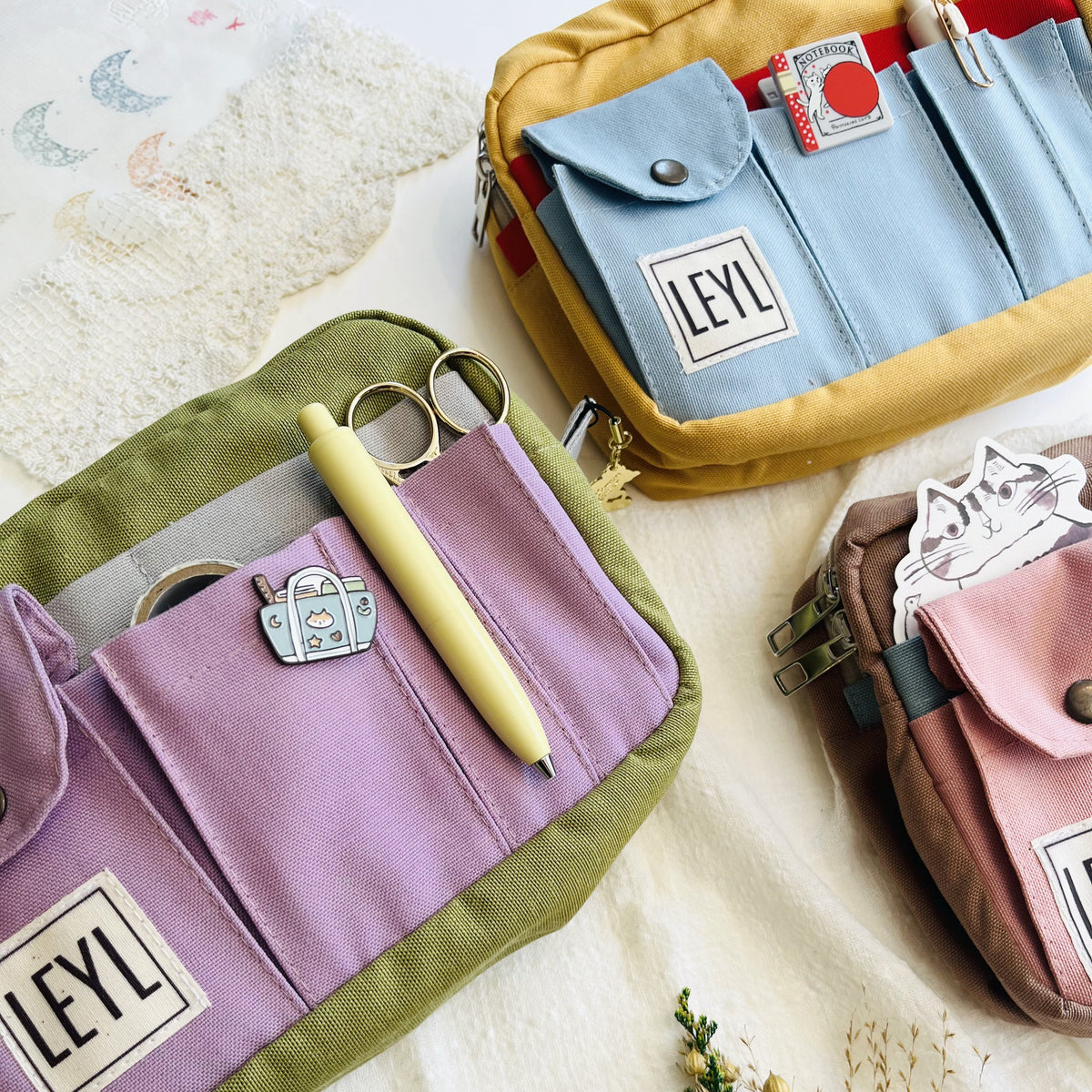 Leyl Handmade Canvas Journal Bag - Pouch(S) – niconeco zakkaya
