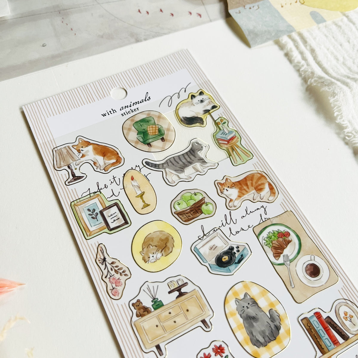 Mindwave With Animals Sticker - Cat – niconeco zakkaya