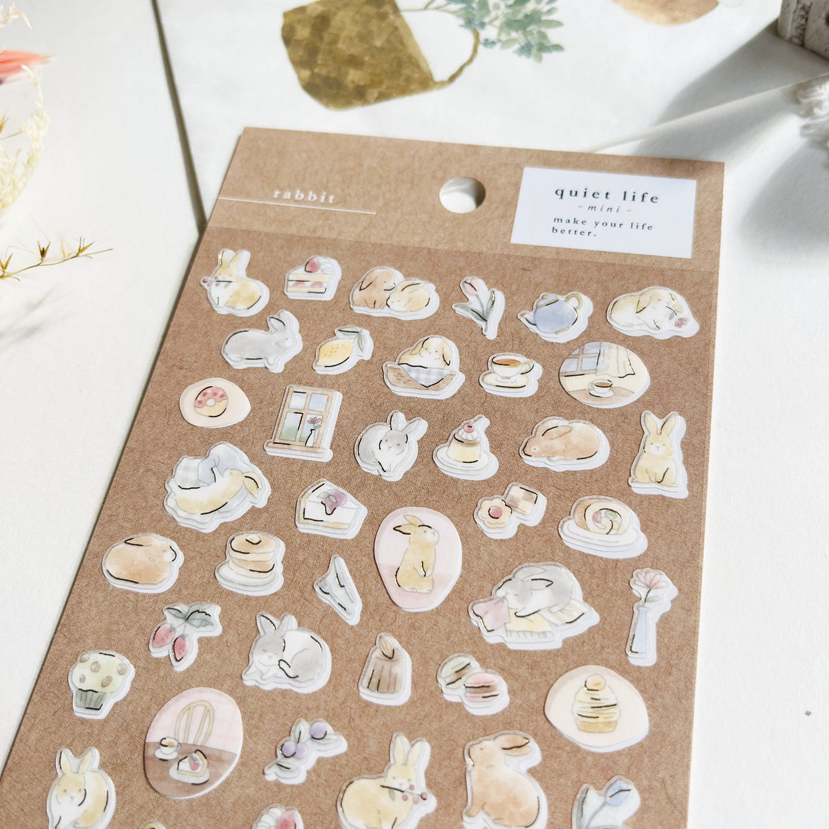 Mini Quiet Life Animal Sticker - Rabbit – niconeco zakkaya