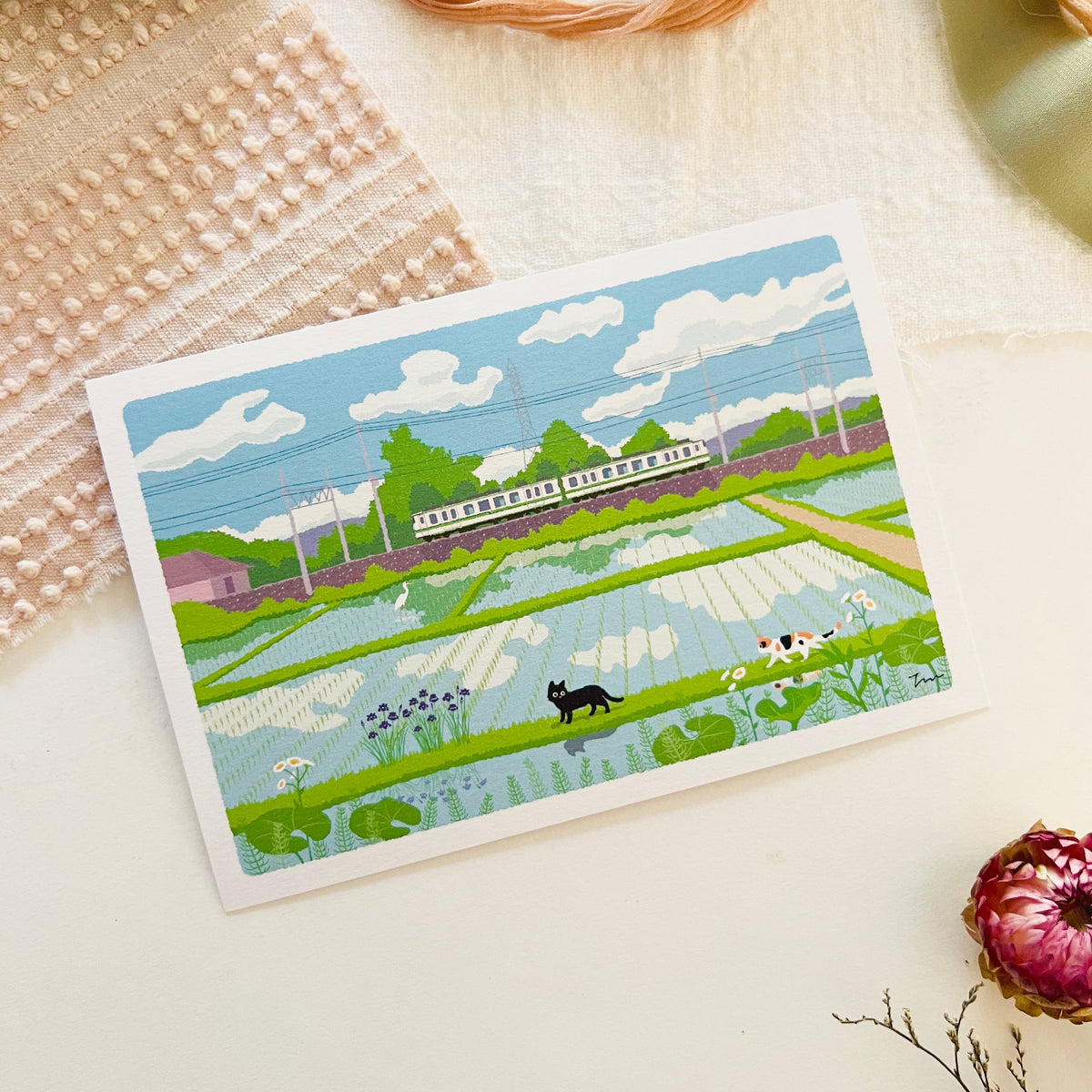 Mori Toshinori Postcard - Rice Field – niconeco zakkaya