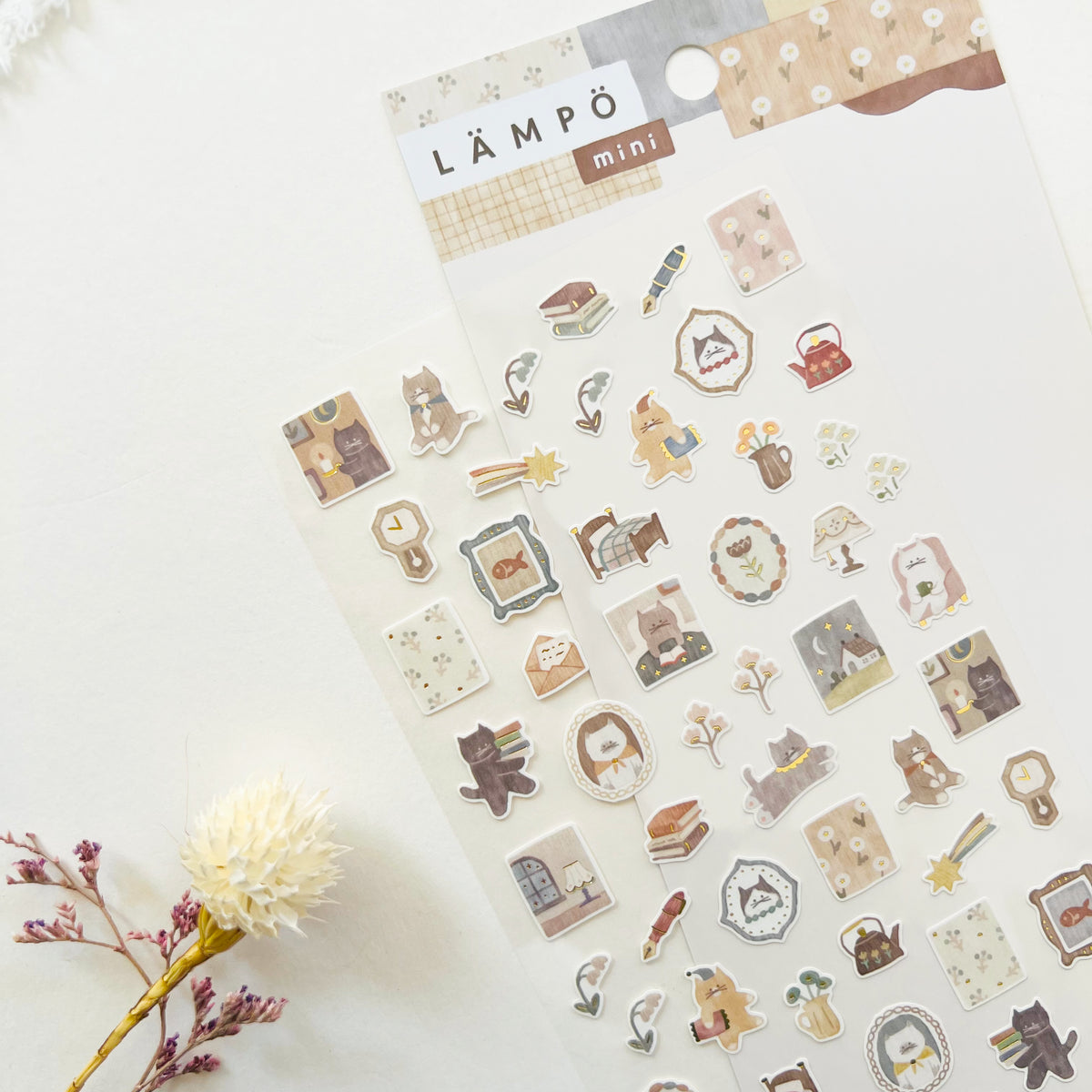Mindwave Lämpö Mini Sticker Sheet - Evening with Cats – niconeco zakkaya
