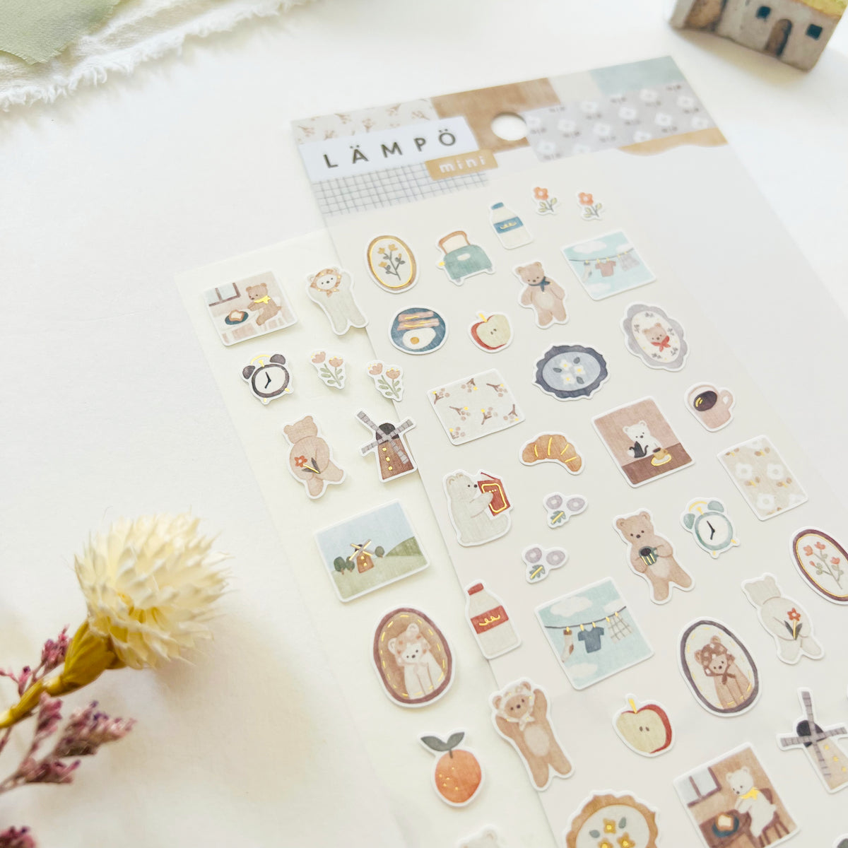 Mindwave Lämpö Mini Sticker Sheet - Morning with Bears – niconeco zakkaya