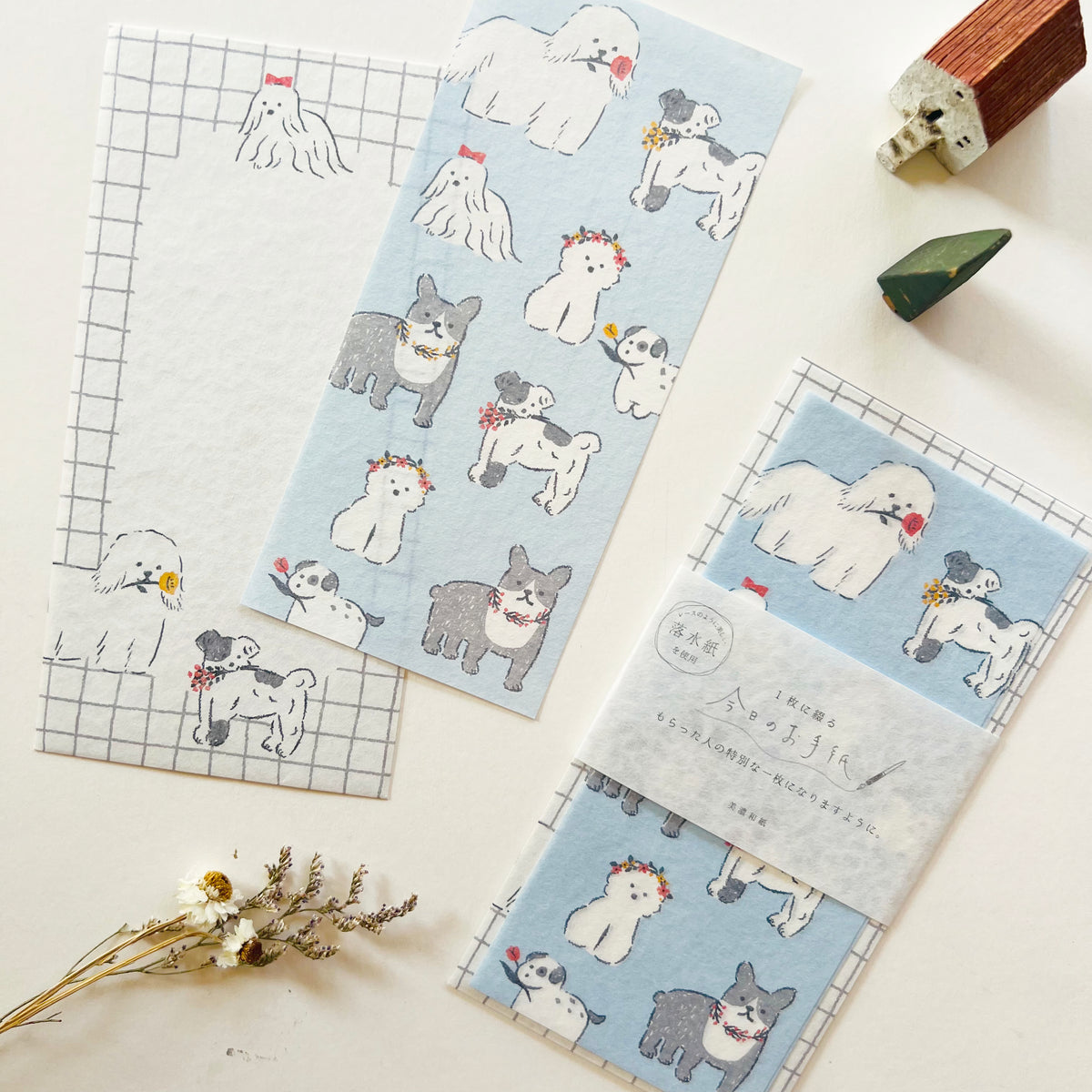 Today's Tegami Japanese Mino Paper Letterset - Dogs – niconeco zakkaya
