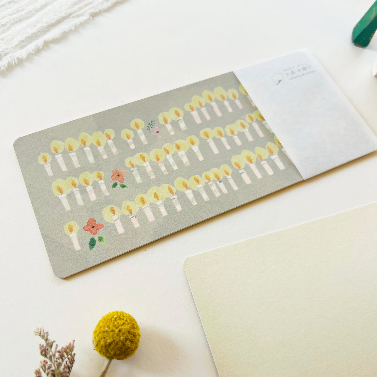 Omori Yuko Note Card - Candle – niconeco zakkaya
