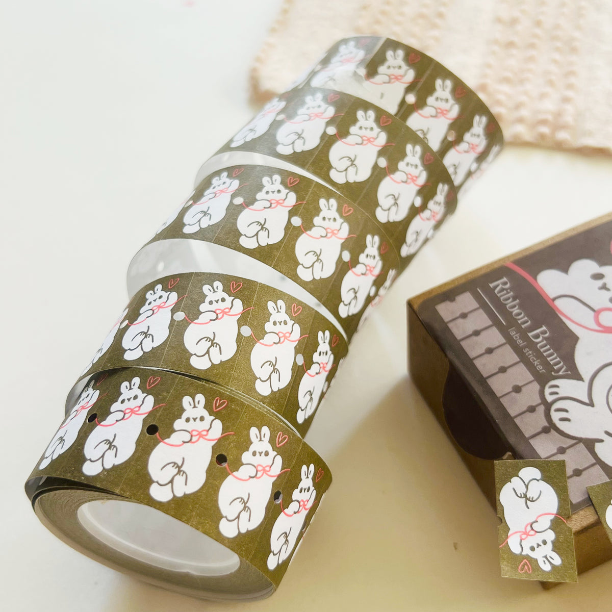 Pei Pei Studio Label Stickers - Ribbon Bunny – niconeco zakkaya
