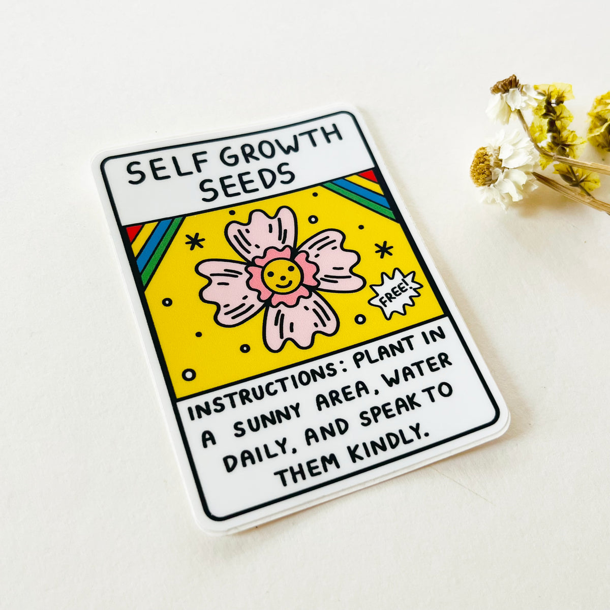 Tender Ghost Vinyl Sticker - Self Growth Seeds Sticker – niconeco zakkaya