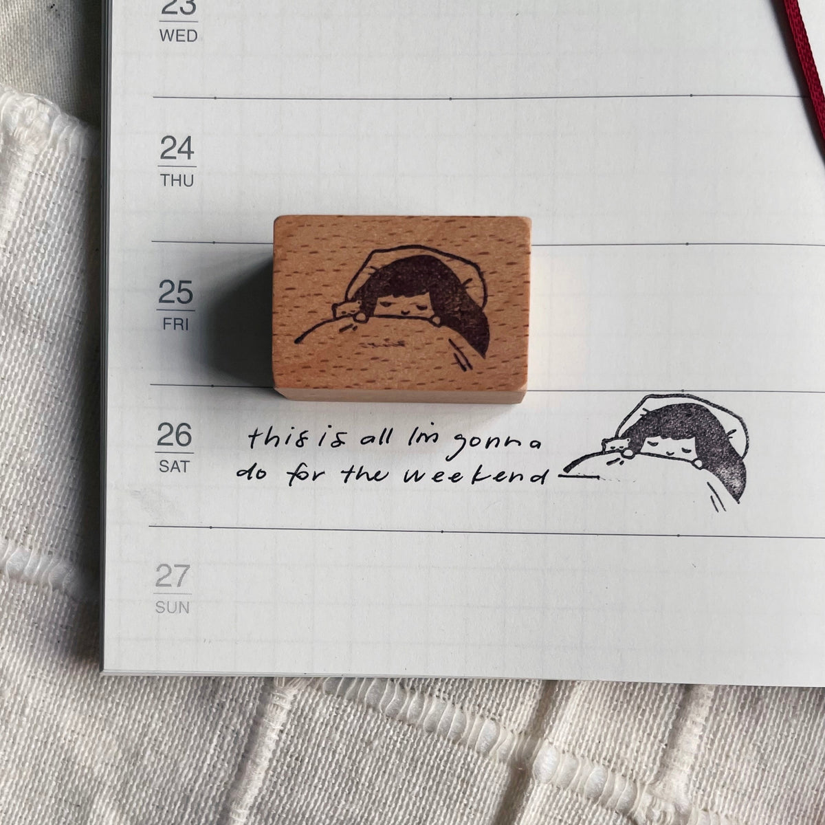 MsBulat Rubber Stamp - Not Getting Up – niconeco zakkaya