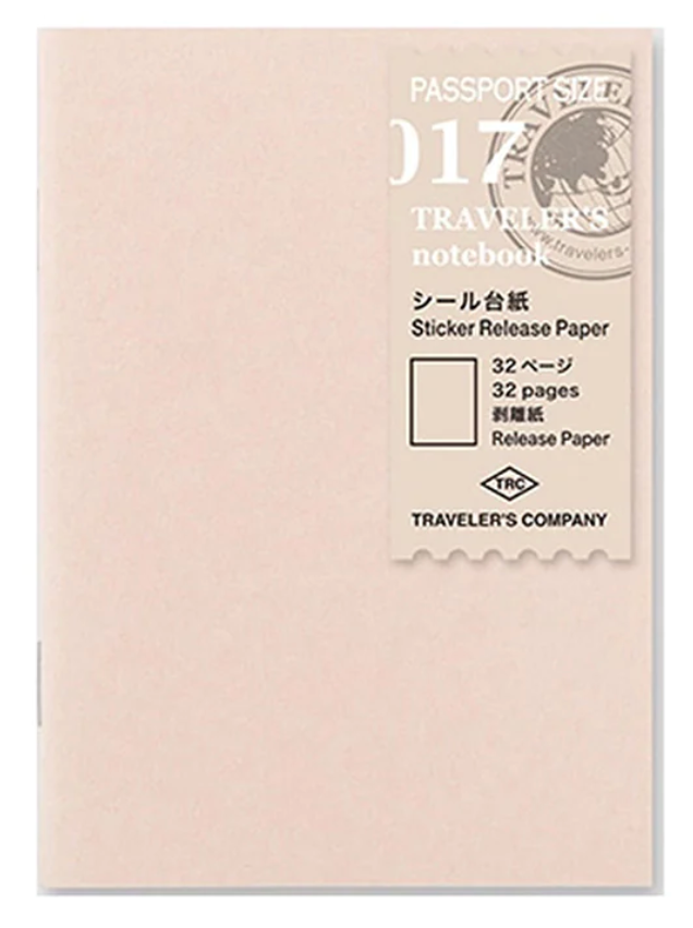Traveler's Notebook 017 Sticker Release Paper (Passport Size ...