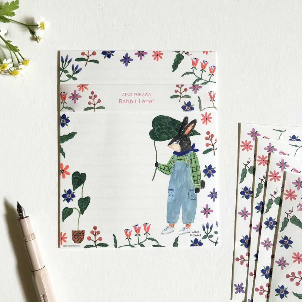 Aiko Fukawa Mino Washi Paper Letter Set - Rabbit – niconeco zakkaya