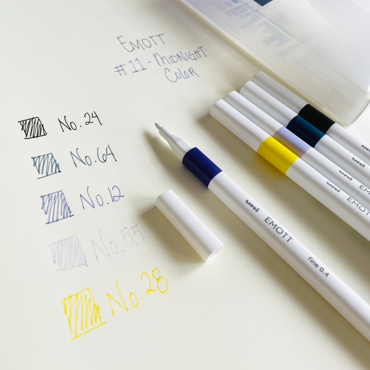 Emott 5 Color Fineliner Marker Set - No.11 Midnight Color – niconeco ...