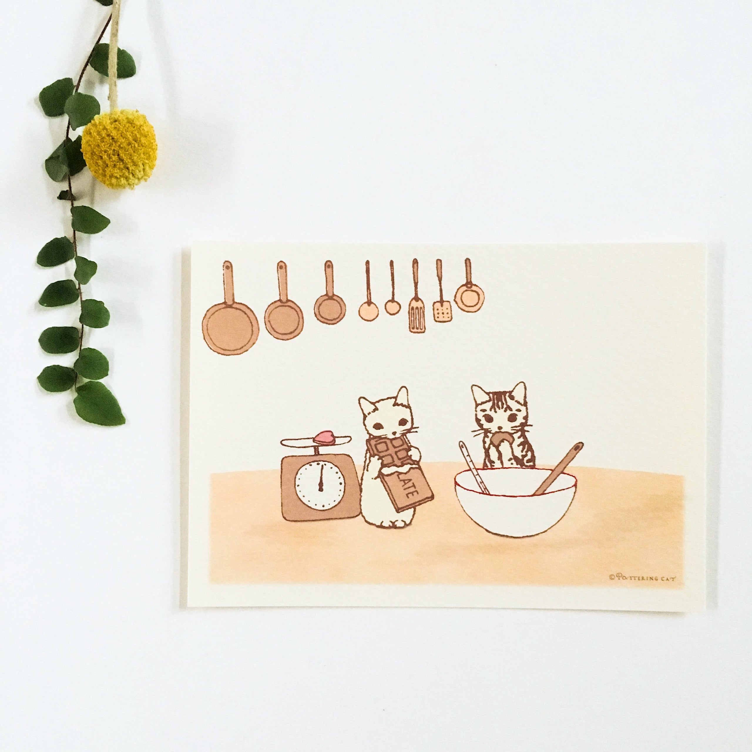 Neko Seasonal Postcard - February (Chocolate) – niconeco zakkaya