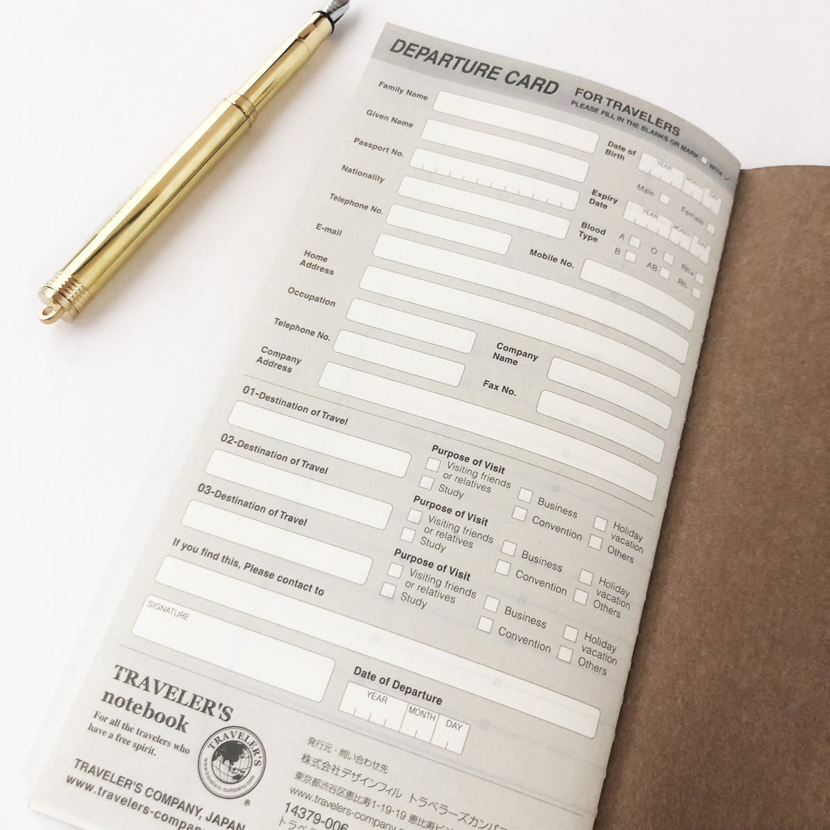 Traveler's Notebook 018 Free Weekly Vertical Refill – niconeco zakkaya
